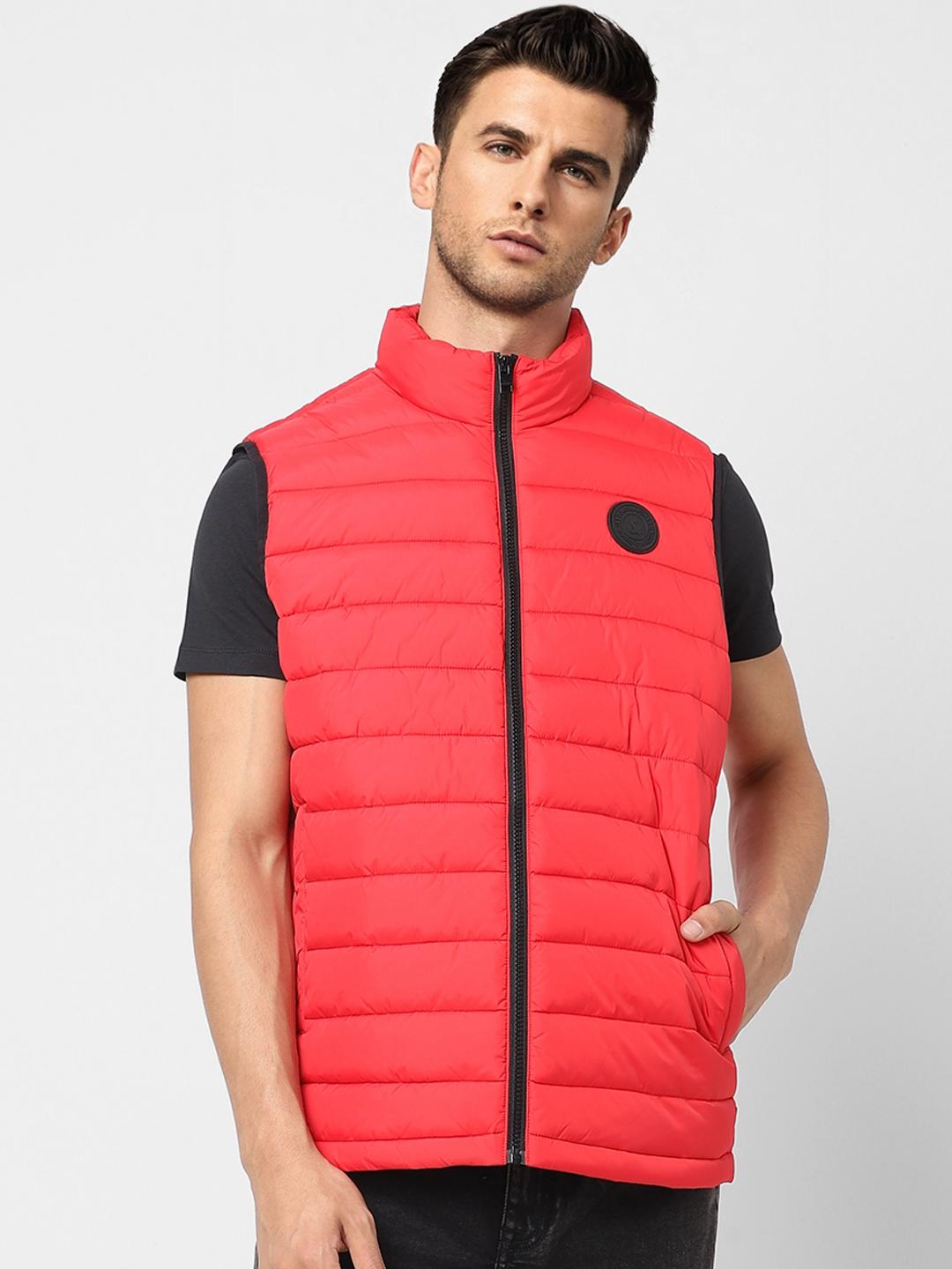Buy Jack & Jones Men Red Solid Puffer Jacket - Jackets for Men 19349264 | Myntra