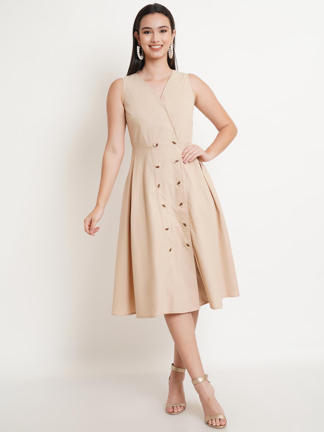 Buy Purple State Beige Checked Dress - Dresses for Women 19390778 | Myntra