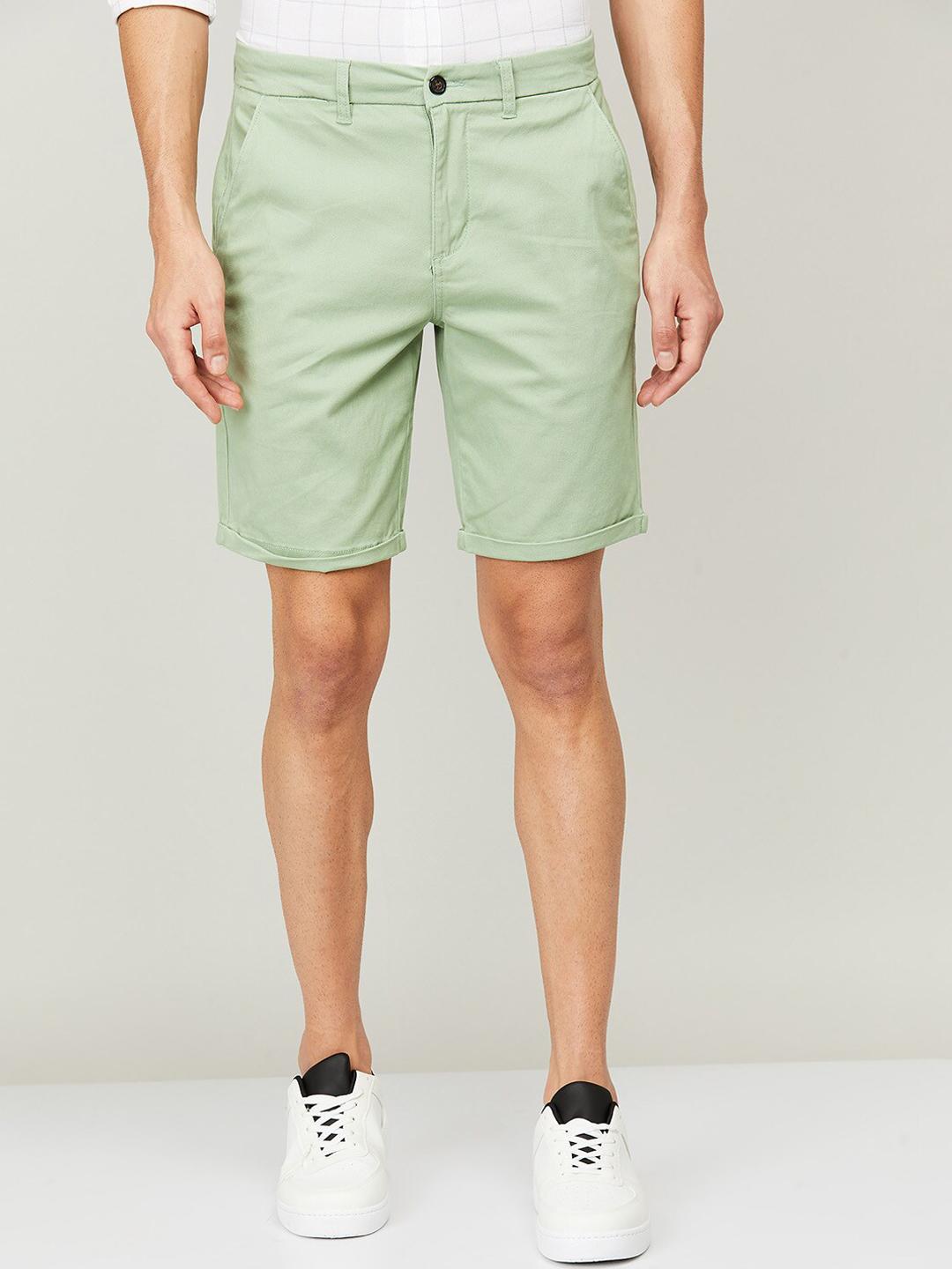 Buy CODE By Lifestyle Men Green Solid Shorts - Shorts for Men 19408536 ...