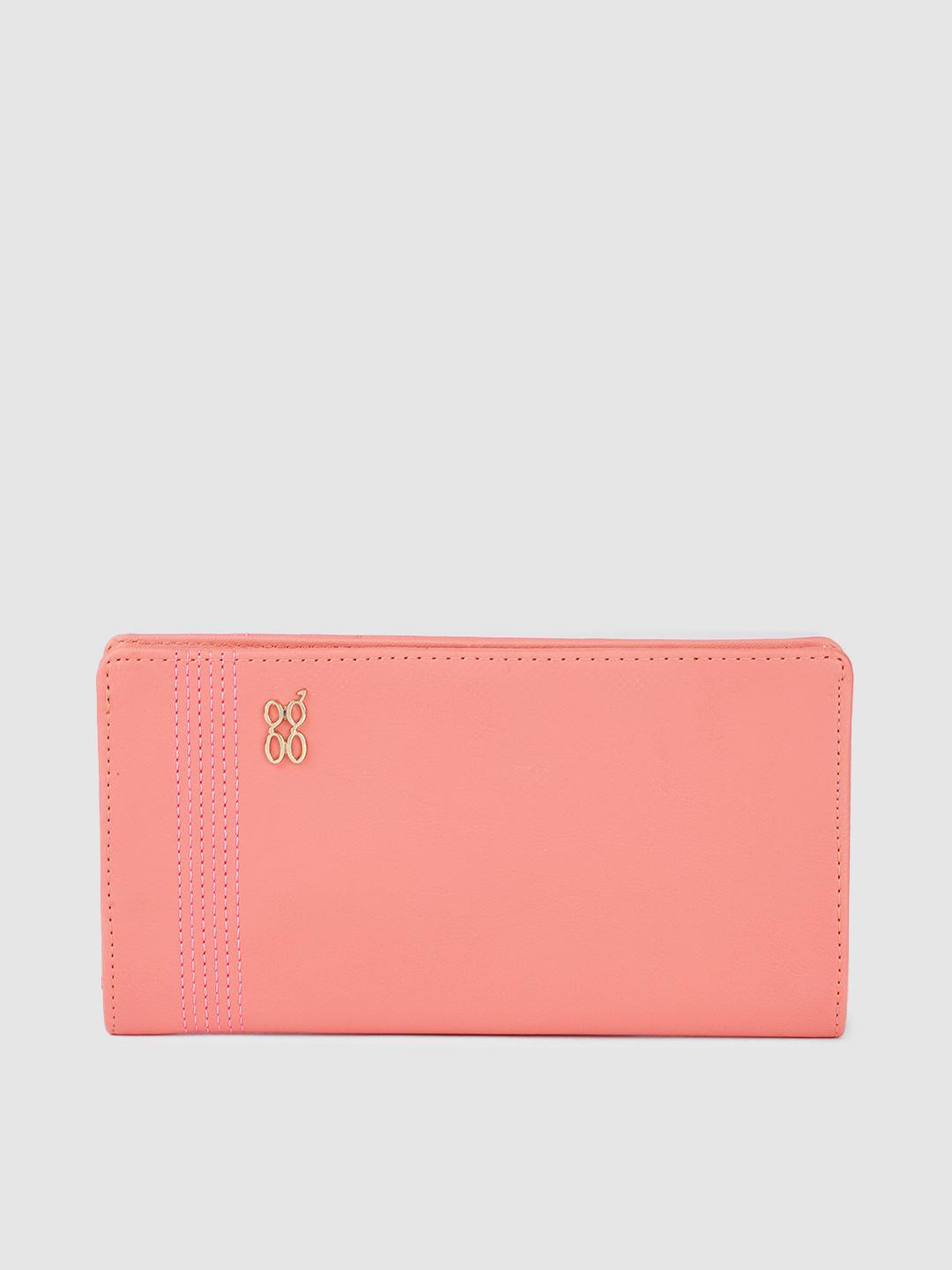 Buy Baggit Women Peach Coloured Two Fold Wallet - Wallets for Women ...