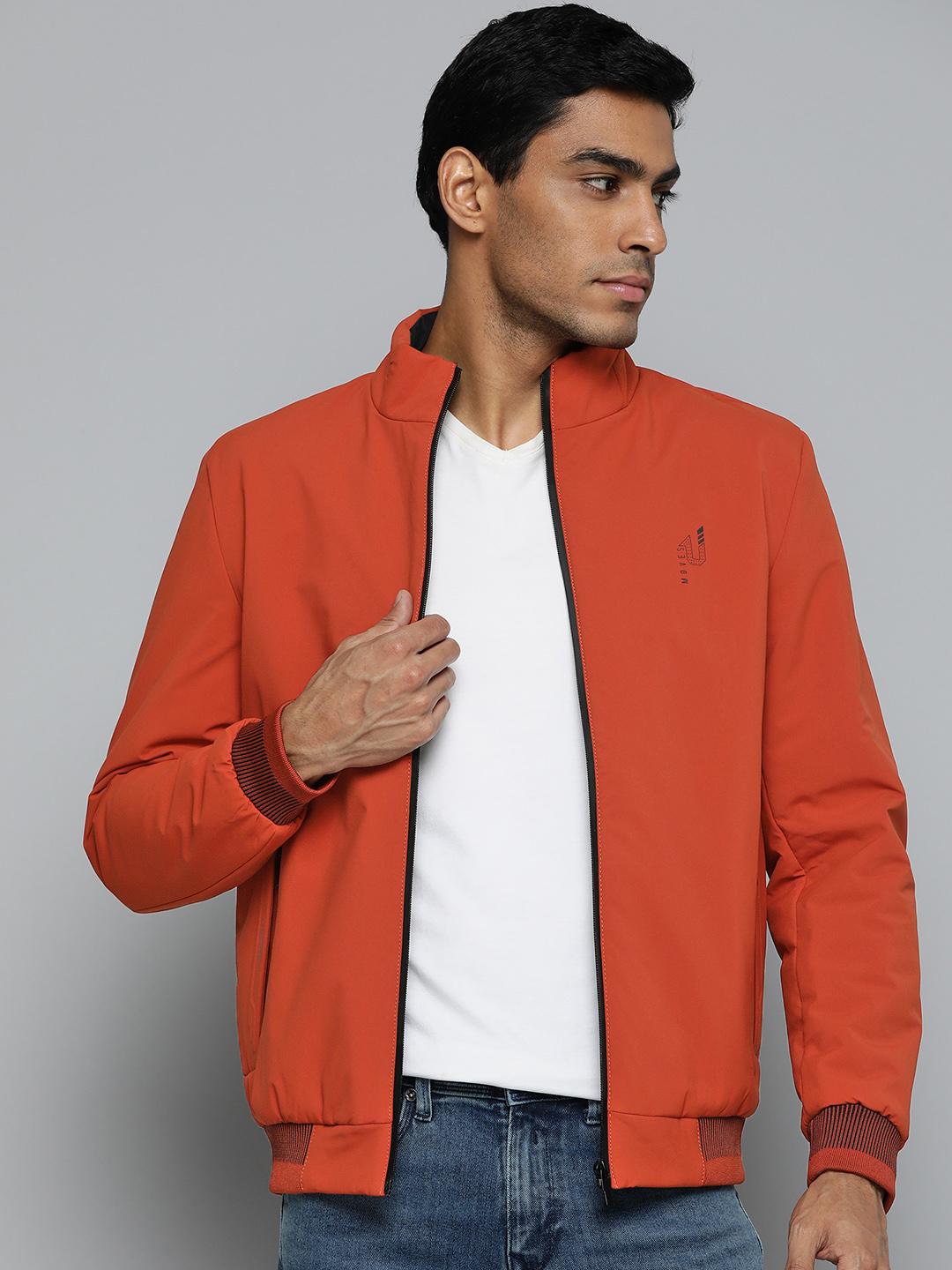 Buy Fort Collins Men Rust Orange Solid Padded Jacket - Jackets for Men ...