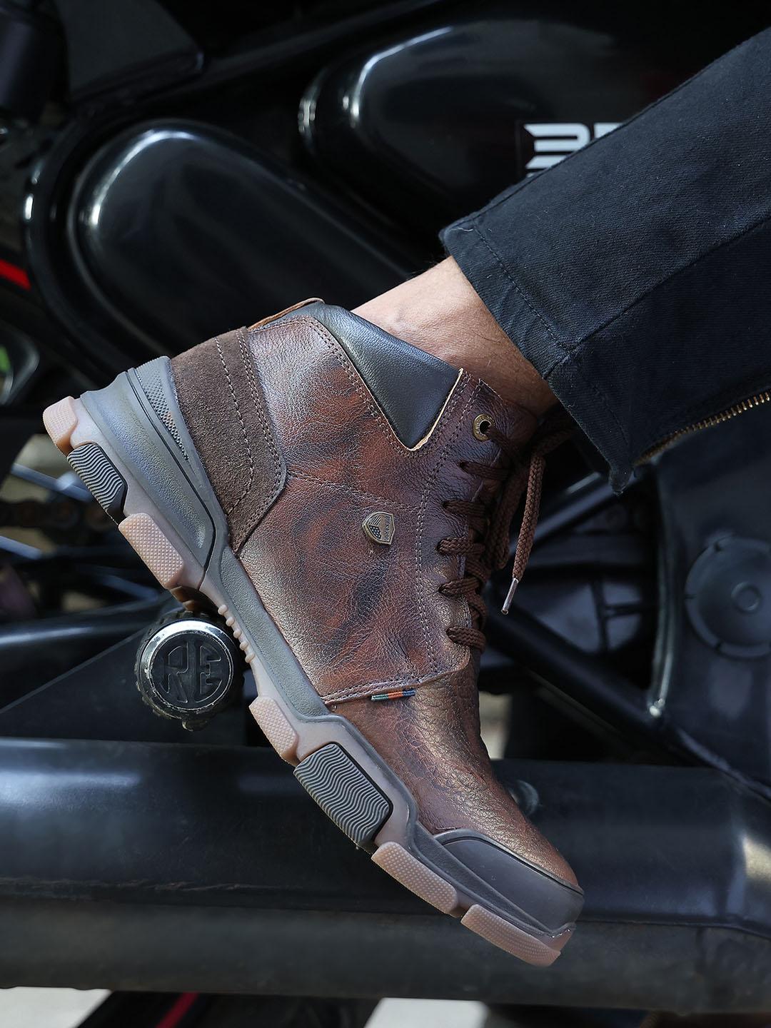 Buy Buckaroo Men Brown Solid Leather Casual Boots - Boots for Men ...