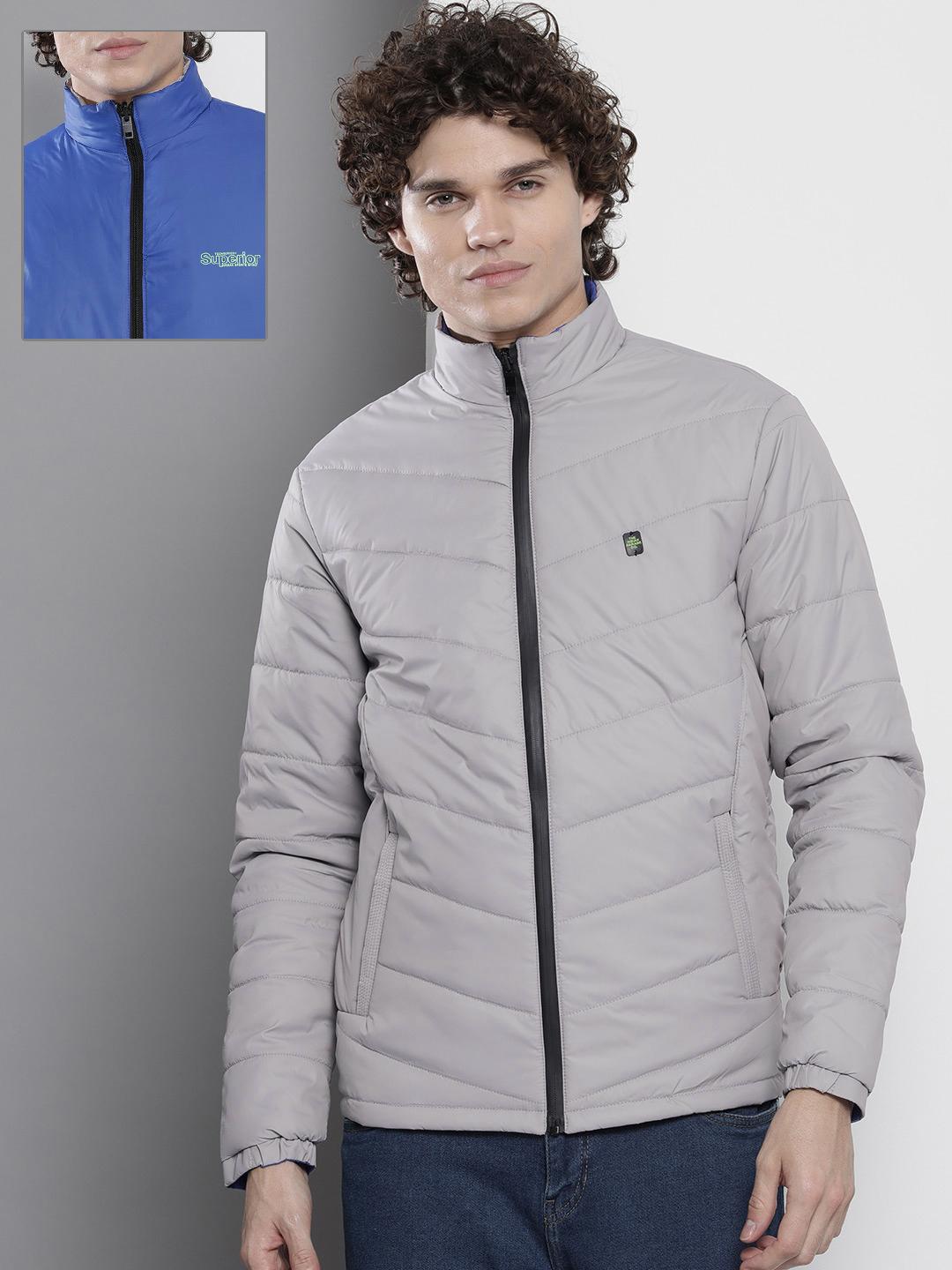 Buy The Indian Garage Co Men Zip Front Reversible Puffer Jacket ...