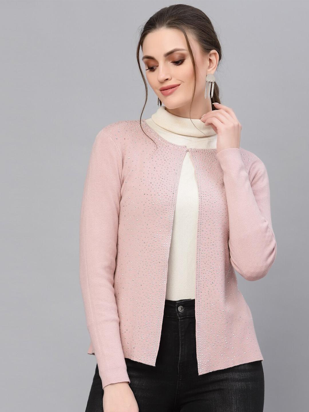 Buy Mafadeny Women Pink Embellished Shrug - Shrug for Women 19520896 ...