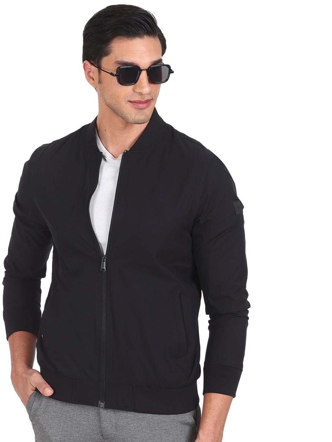 Buy Arrow Sport Men Black Solid Tailored Jacket - Jackets for Men ...