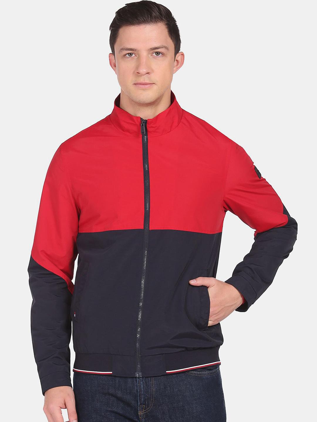 Buy Arrow Sport Men Red Colourblocked Tailored High Neck Jacket - Jackets for Men 19537424 | Myntra