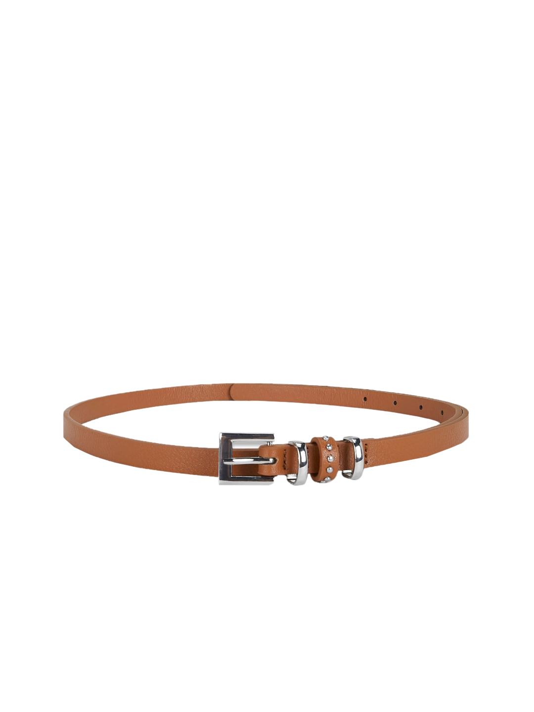 Buy Forever Glam By Pantaloons Women Tan Embellished PU Belt - Belts ...