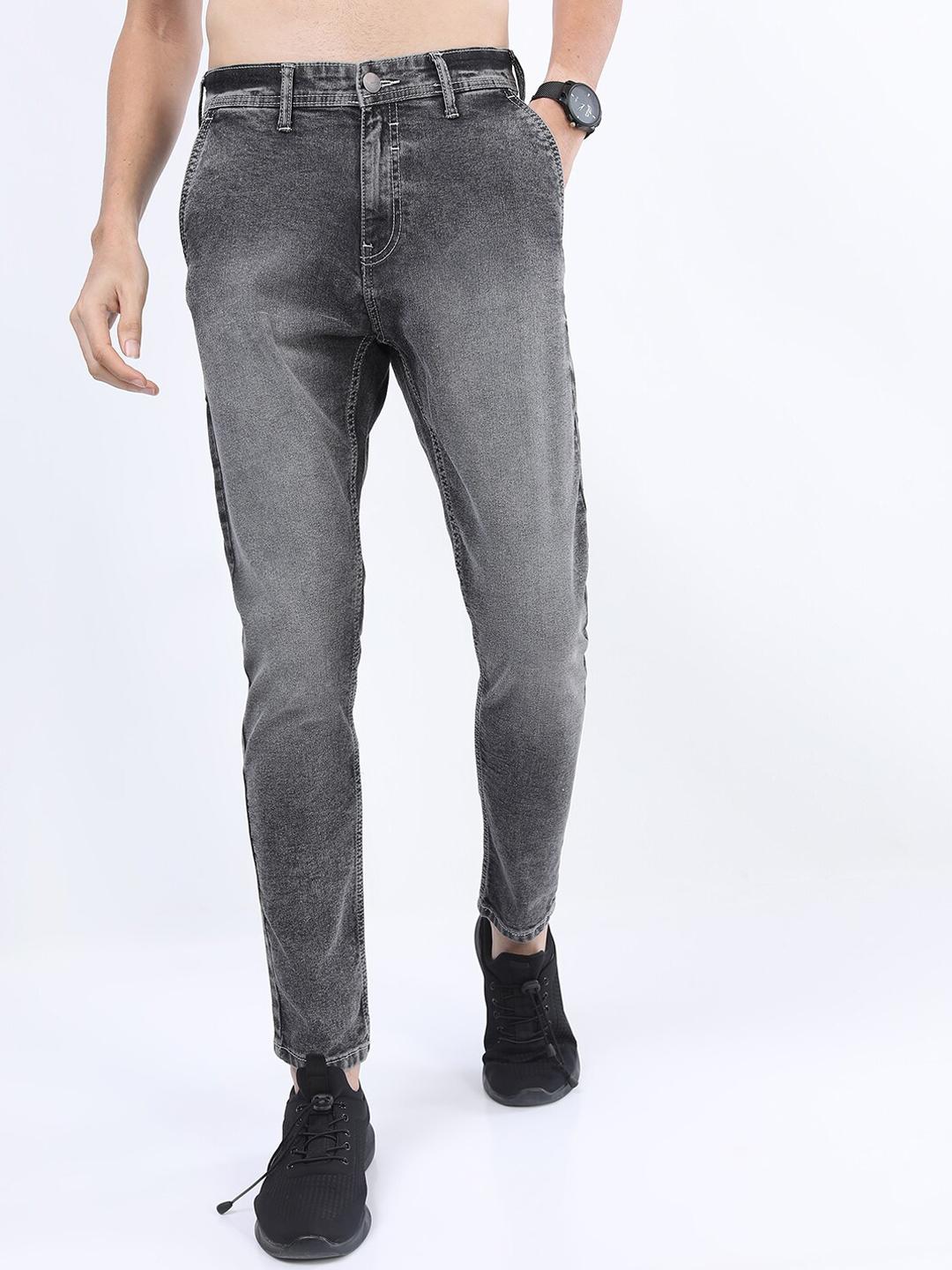 Buy KETCH Men Grey Slim Fit Clean Look Light Fade Stretchable Jeans ...