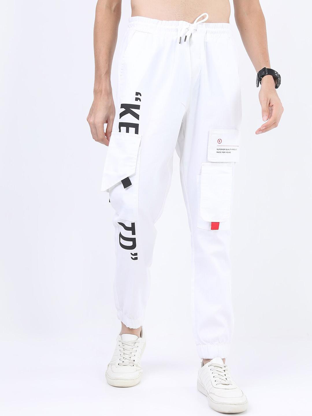 Buy KETCH Men White Cargos Trousers - Trousers for Men 19587872 | Myntra