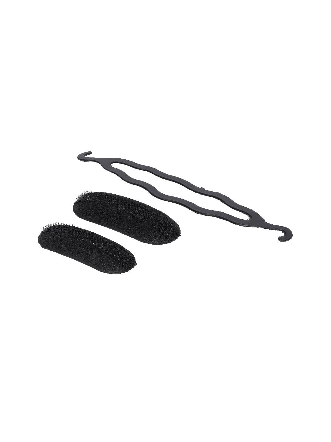 Buy CHRONEX Set Of 3 Black Hair Puff Clips/Bumpits (Pair) And Hair ...