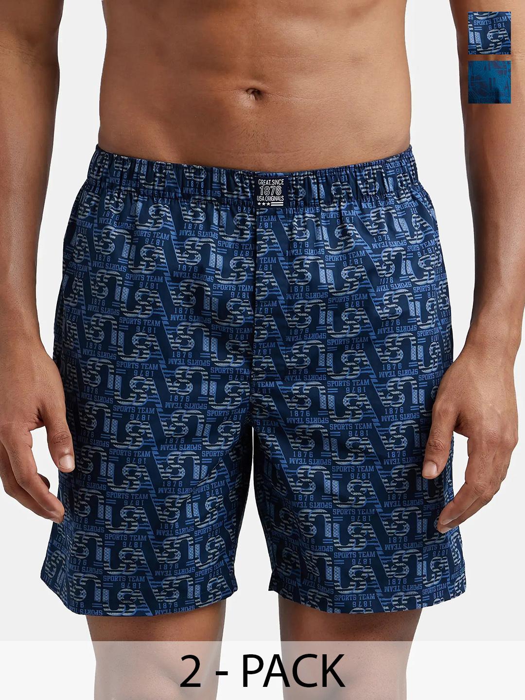 Buy Jockey Pack Of 2 Super Combed Mercerized Cotton Woven Boxer Shorts ...