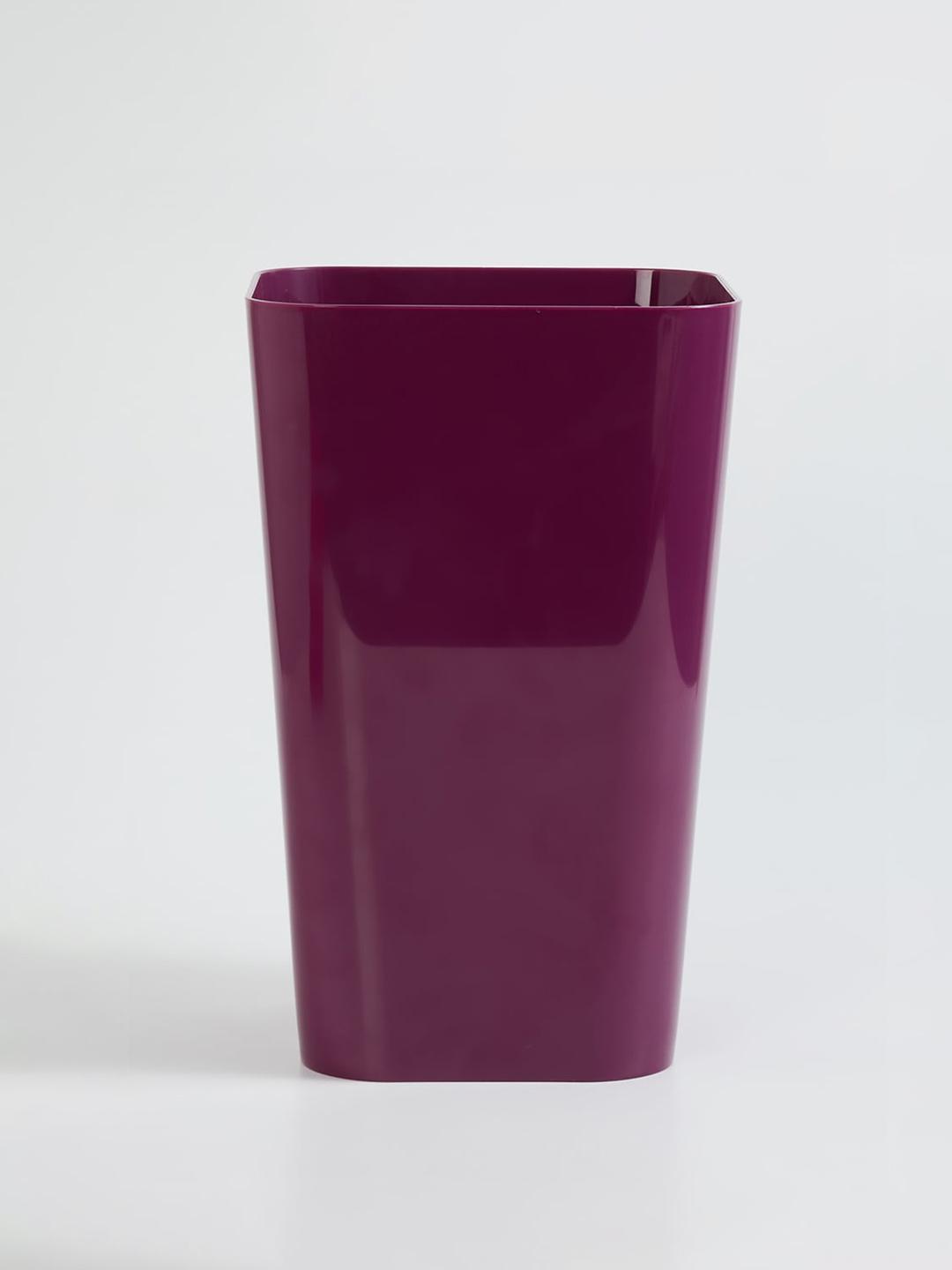 Buy Home Centre Purple Solid Plastic Open Waste Bin - Bins for Unisex ...