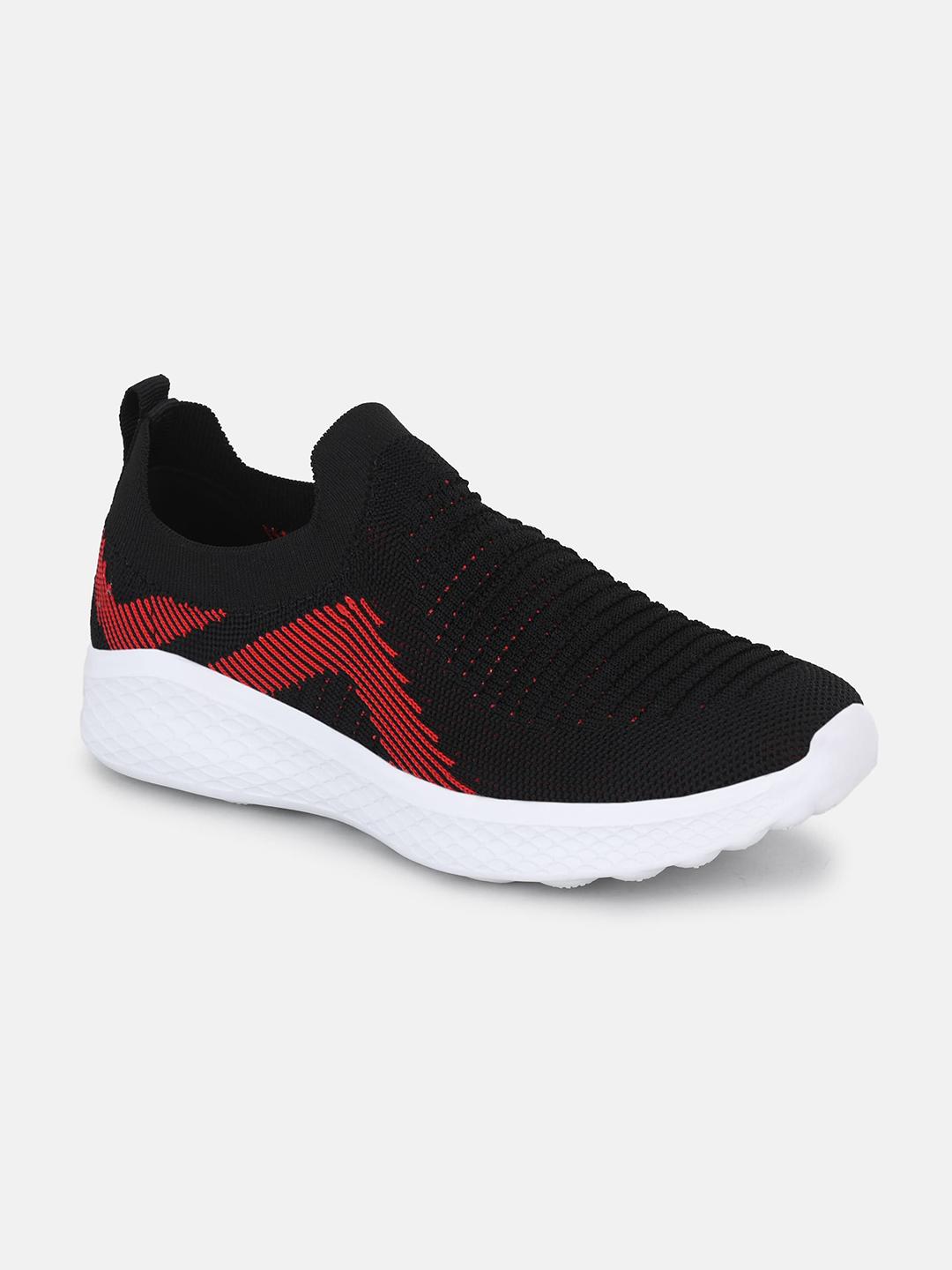 Buy HRX By Hrithik Roshan Women Black & Red Mesh Walking Shoes - Sports ...