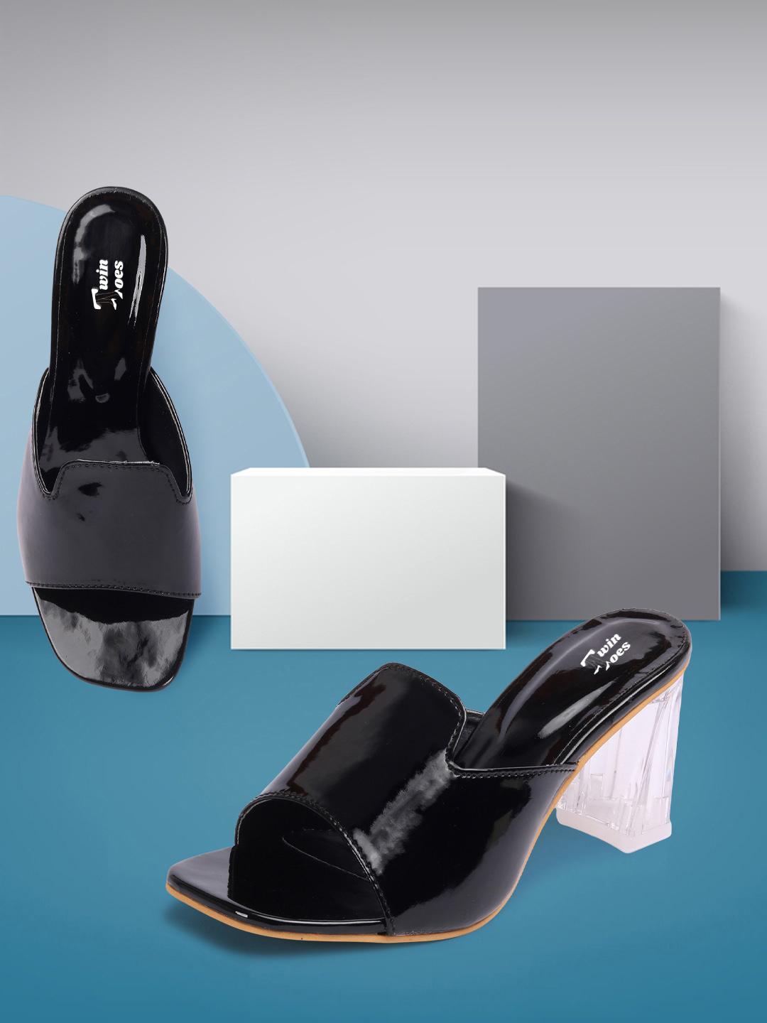 Buy TWIN TOES Women Black Party Block Heels - Heels for Women 19799204 ...