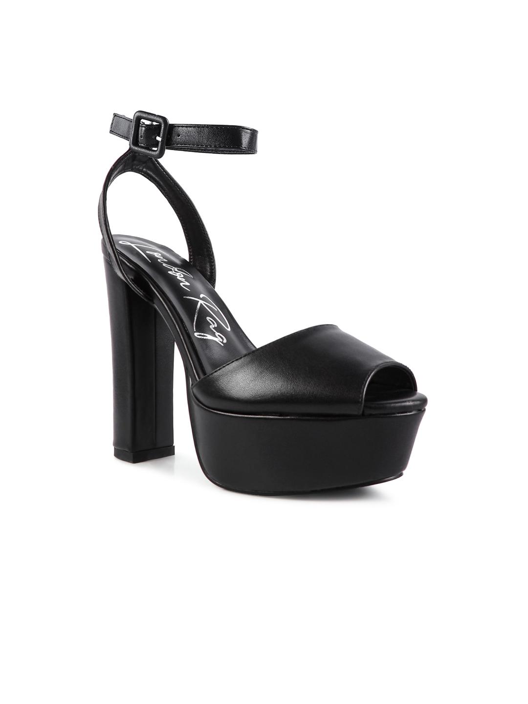 Buy London Rag Women Black Platform Block Heels - Heels for Women ...