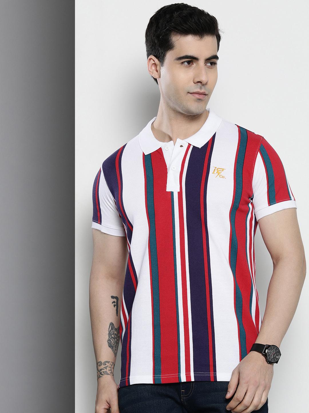 Buy The Indian Garage Co Striped Polo Collar T Shirt - Tshirts for Men ...