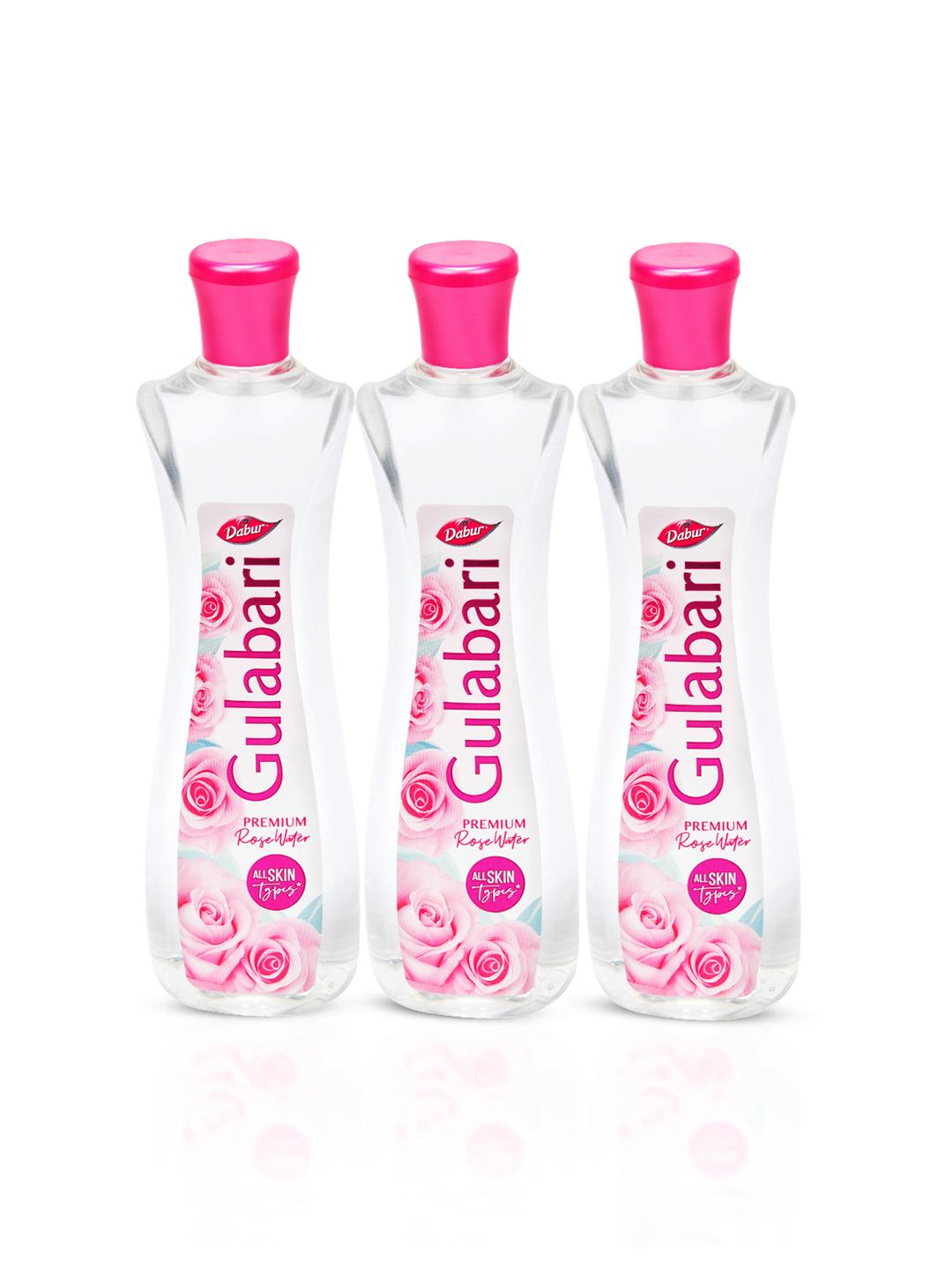 Buy Dabur Set Of 3 Gulabari Rose Water Face Toner For Hydrated Skin ...