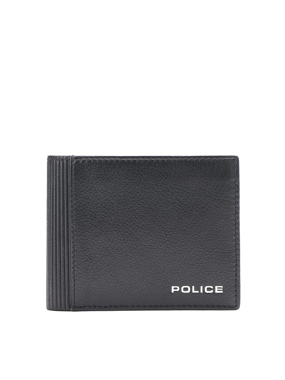 Buy Police Men Textured Leather Two Fold Wallet - Wallets for Men ...