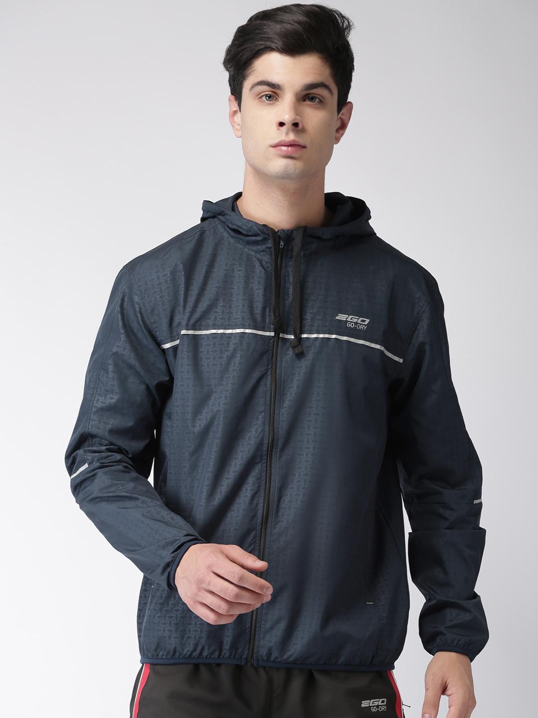 Buy 2GO Men Navy Printed Sporty Jacket - Jackets for Men 1986267 | Myntra