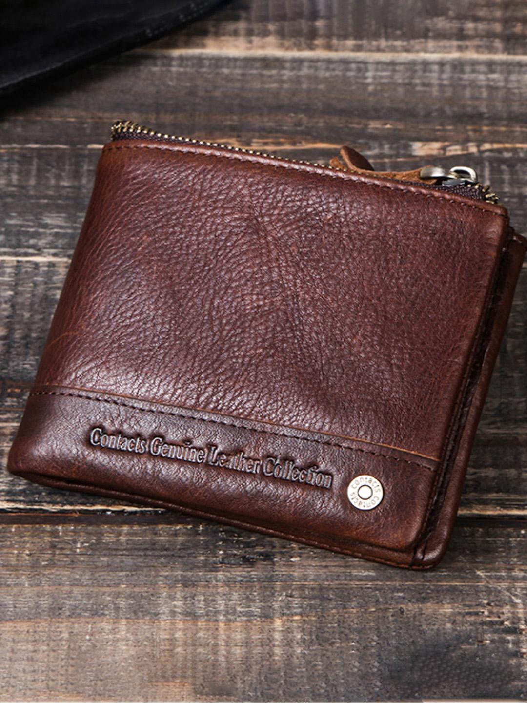Buy CONTACTS Men Leather Two Fold Wallet - Wallets for Men 19864780 ...