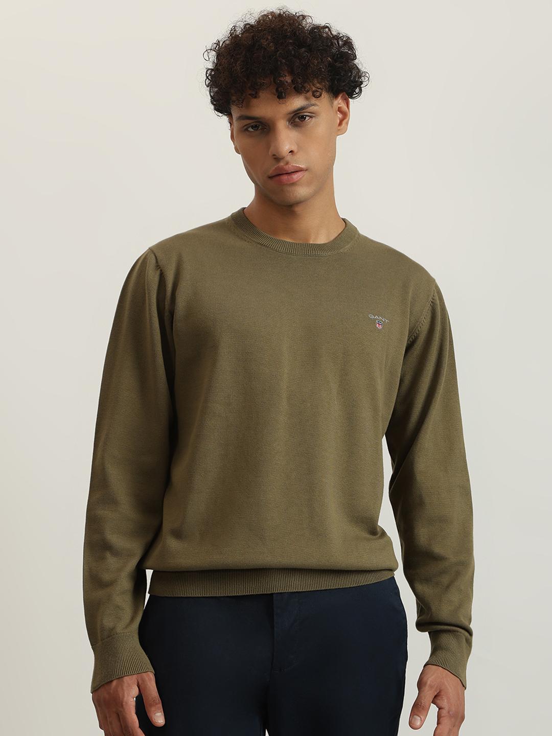 Buy GANT Men Green Solid Pullover - Sweaters for Men 19866378 | Myntra