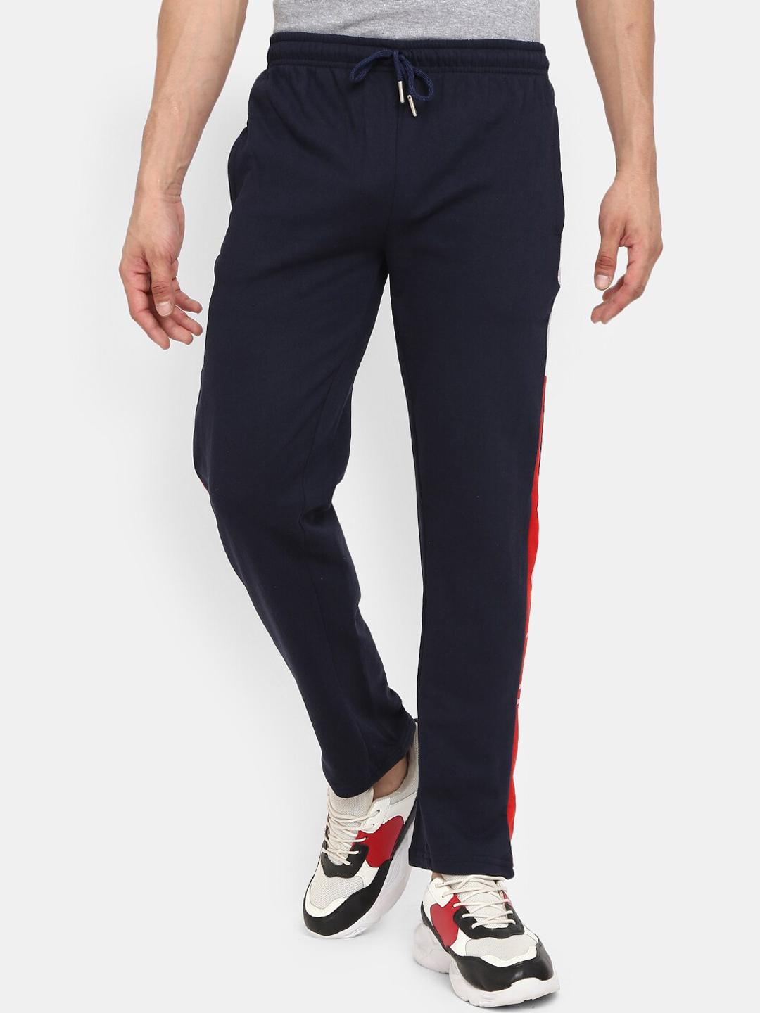Buy V Mart Men Navy Blue Regular Fit Solid Track Pants - Track Pants ...