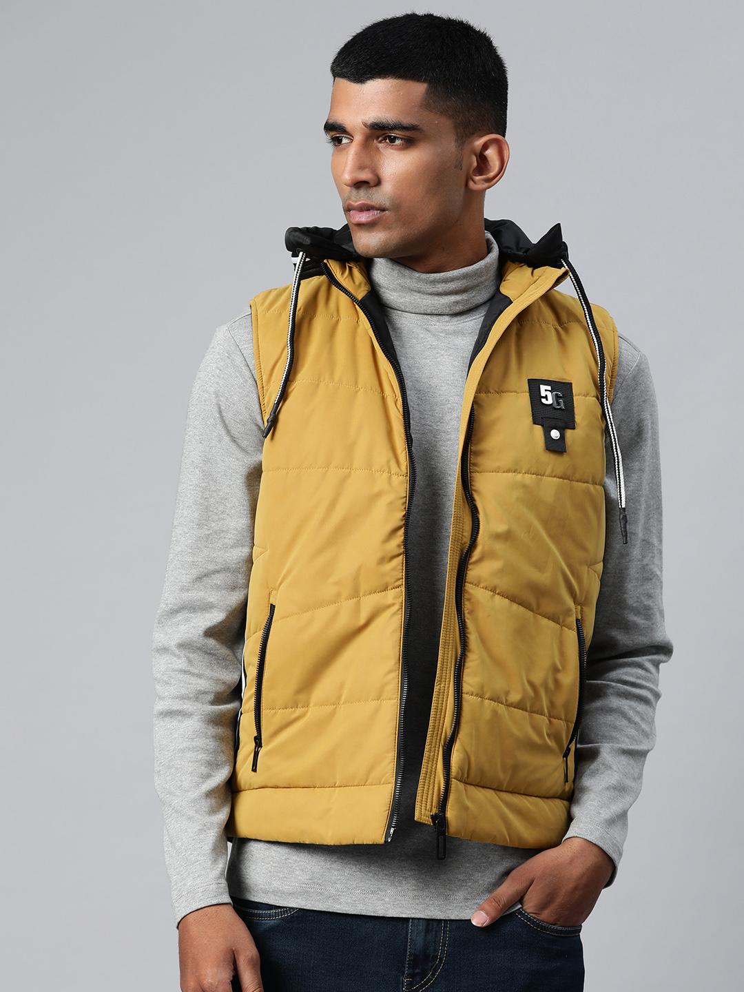 Buy Pierre Carlo Men Mustard Yellow Padded Jacket - Jackets for Men ...