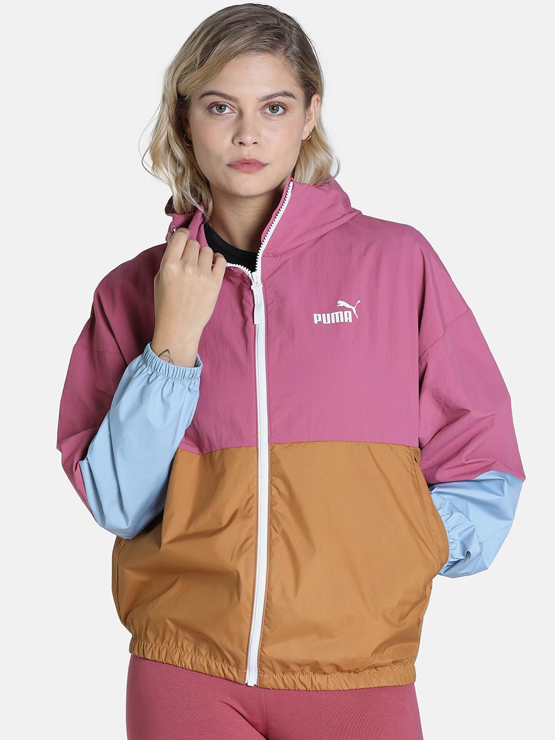Buy Puma Women Purple Blue Colourblock Windbreaker Women - Jackets for ...