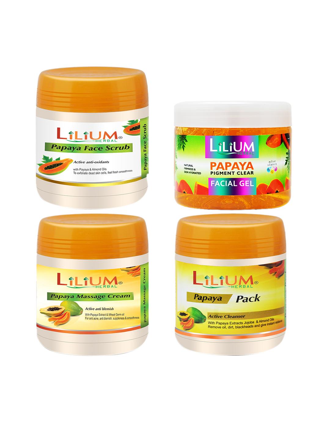 Buy Lilium Set Of 4 Anti Oxidants Papaya Facial Kit - Facial Kit for ...