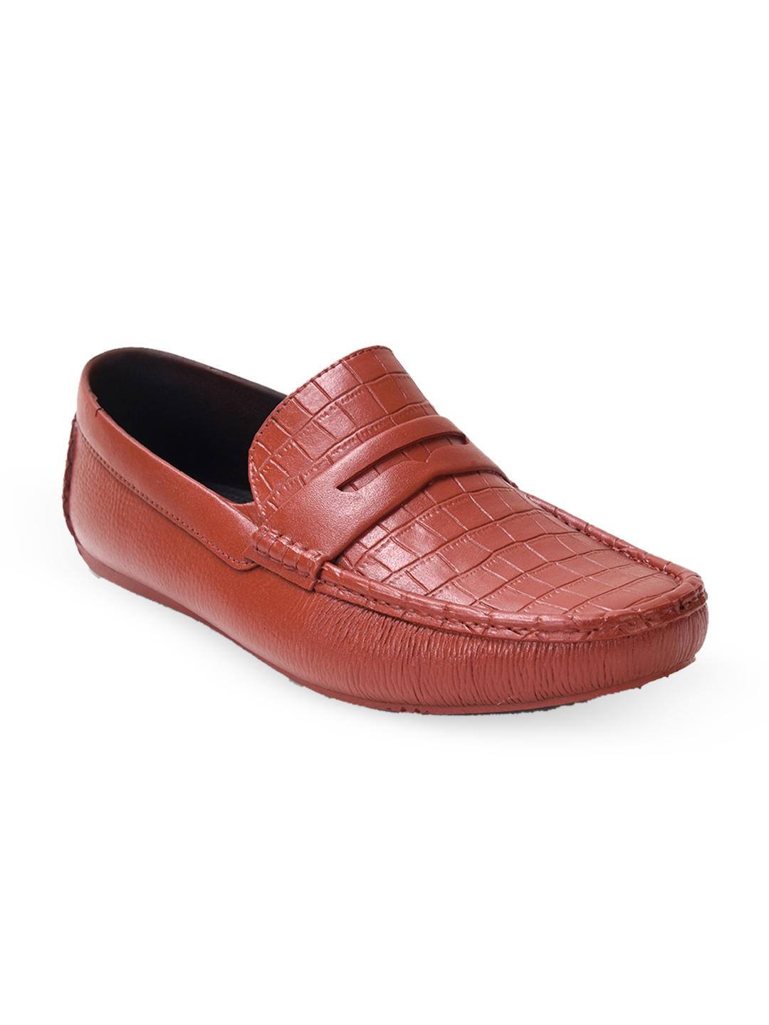 Buy Ajanta Men Copper Toned Textured Waterproof Driving Shoes - Casual ...