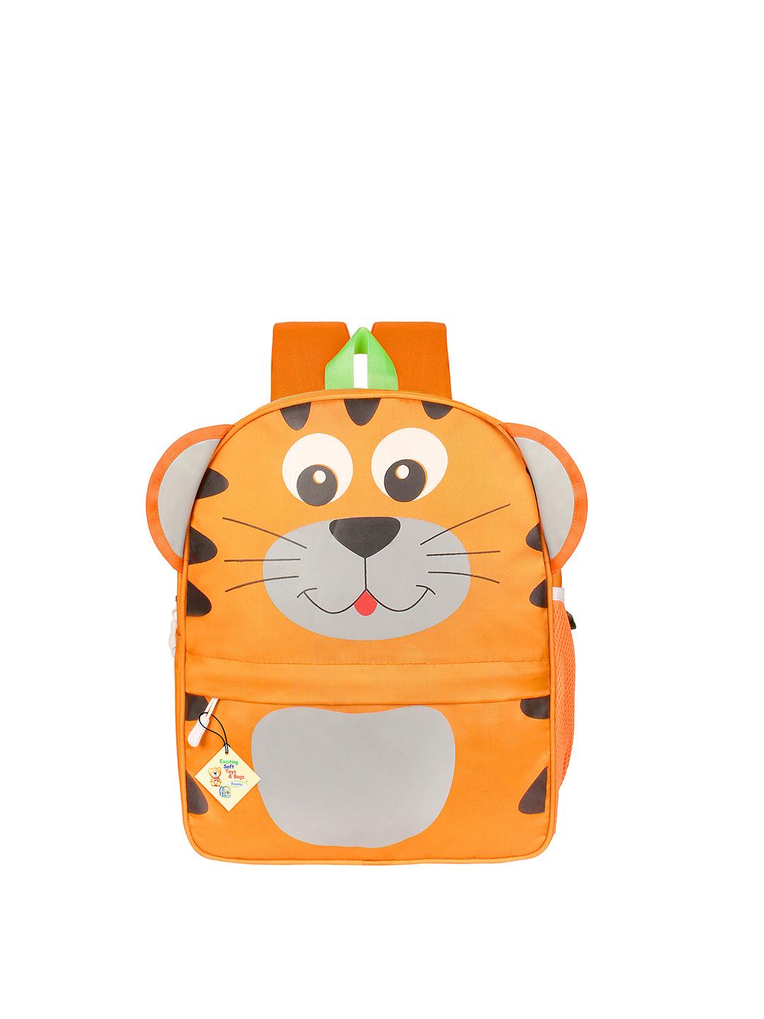 Buy Frantic Kids Orange & Off White Frantic Premium PU Graphic Backpack ...