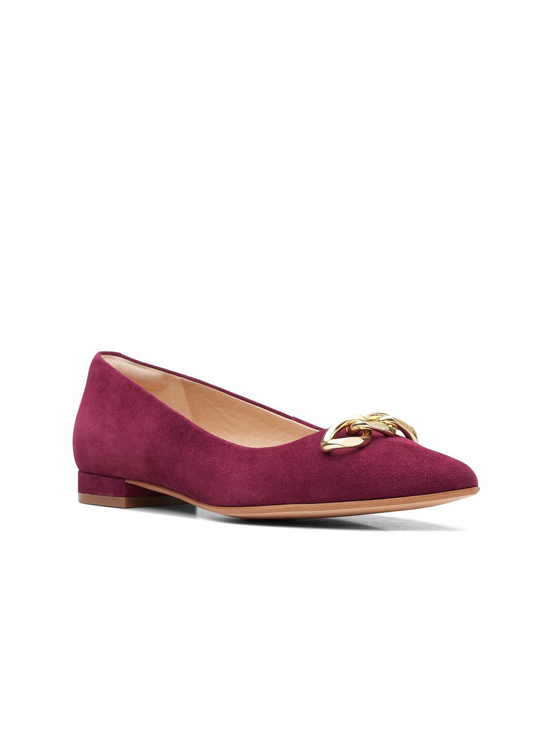 Buy Clarks Red Suede Block Pumps - Heels for Women 19984512 | Myntra