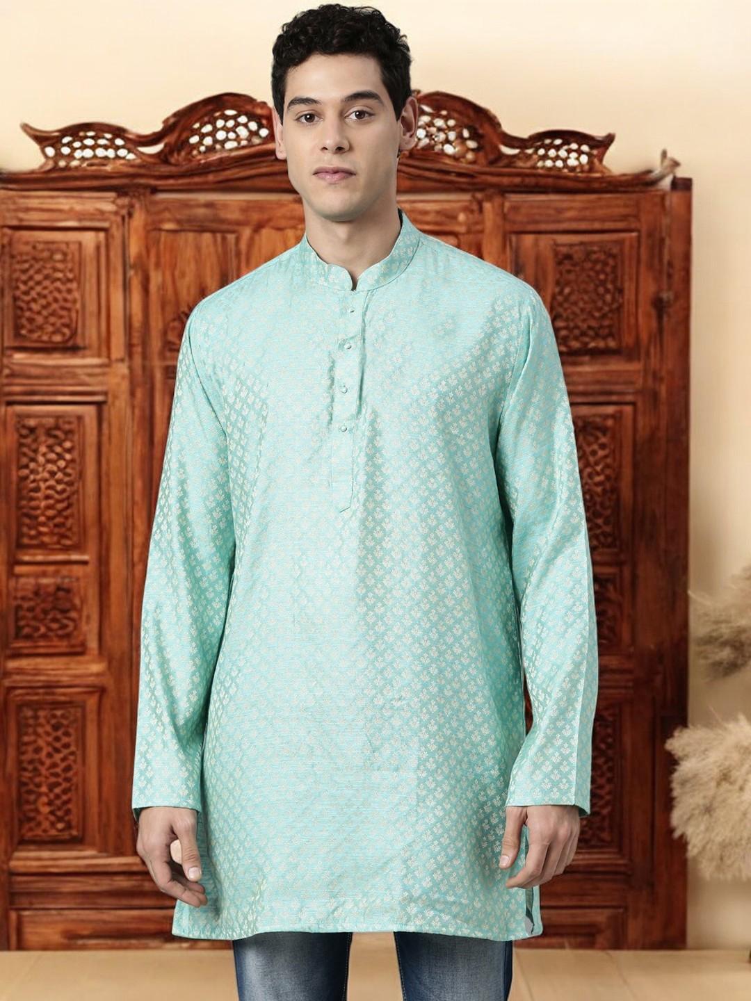 Buy TATTVA Men Turquoise Blue Kurta - Kurtas for Men 19991378 | Myntra