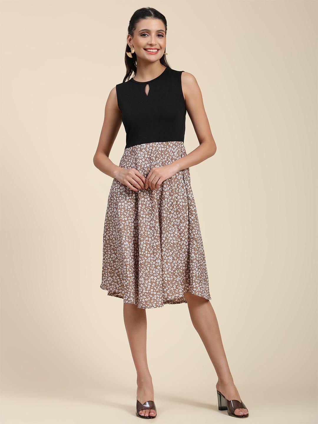 Buy KERI PERRY Floral Coloured Print Fit & Flare Dress - Dresses for ...
