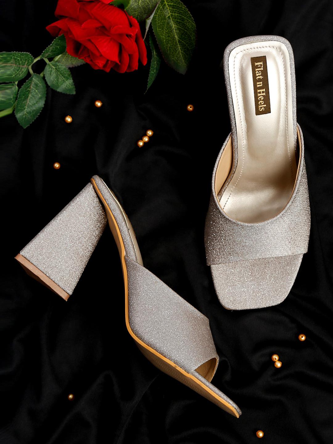 Buy Flat N Heels Embellished Party Block Heels - Heels for Women ...