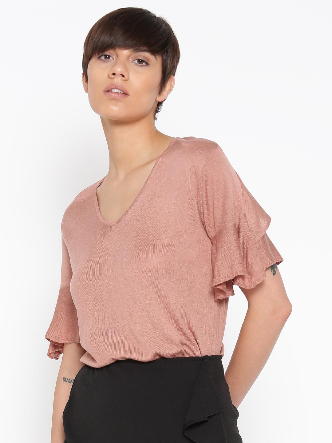 Buy MANGO Women Pink Solid Sweater - Sweaters for Women 2001274 | Myntra