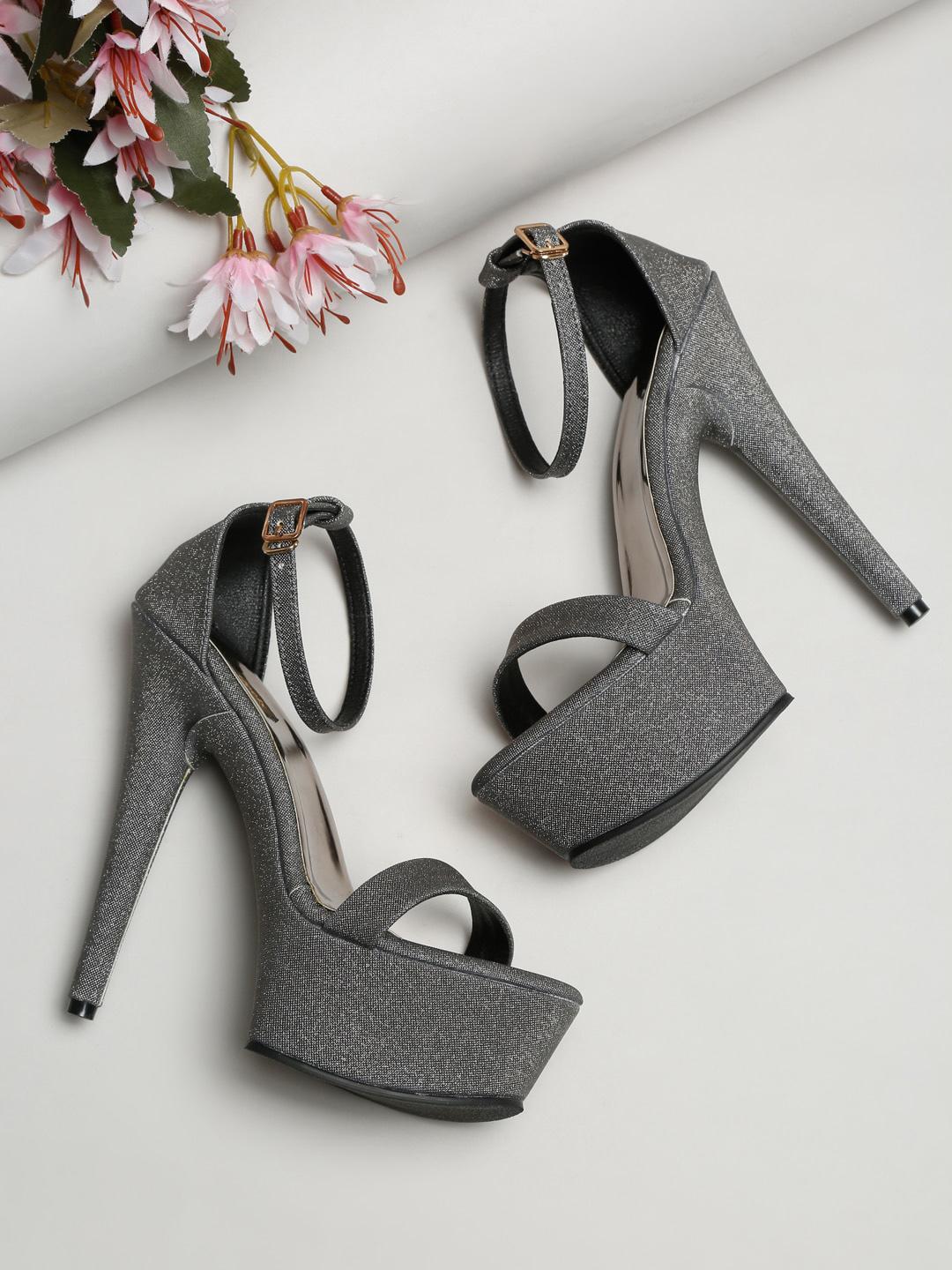 Buy Flat N Heels Grey High Top Stiletto Heel - Heels for Women 20015244 ...