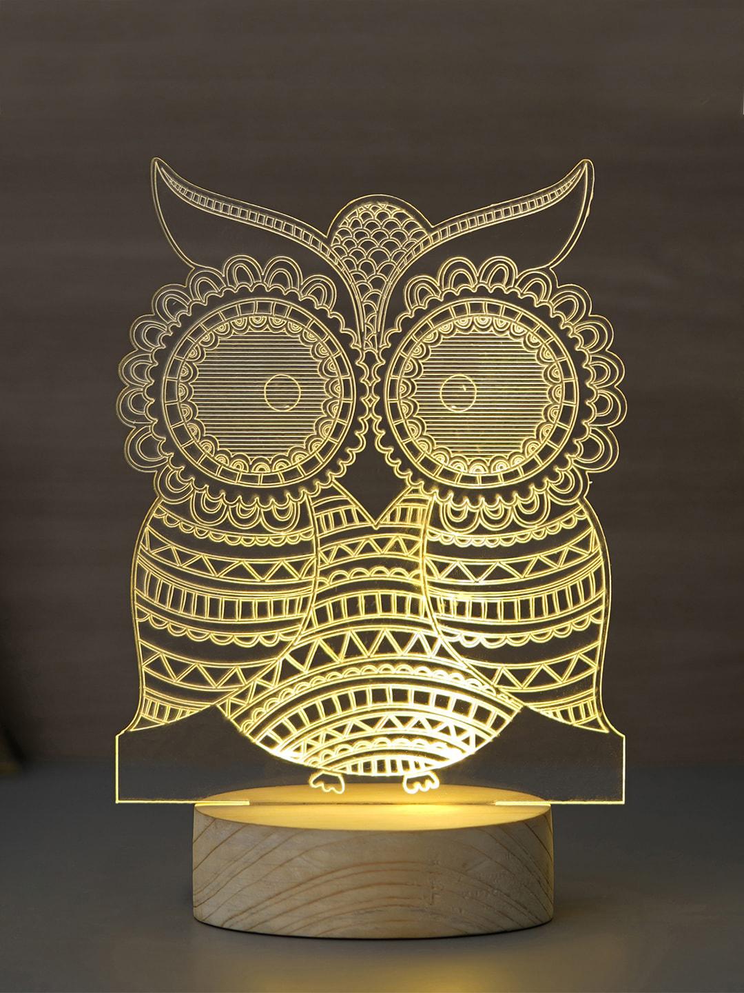 Buy Artisyn Owl Design Brown Wood Natural Living Room Medium Showpiece ...