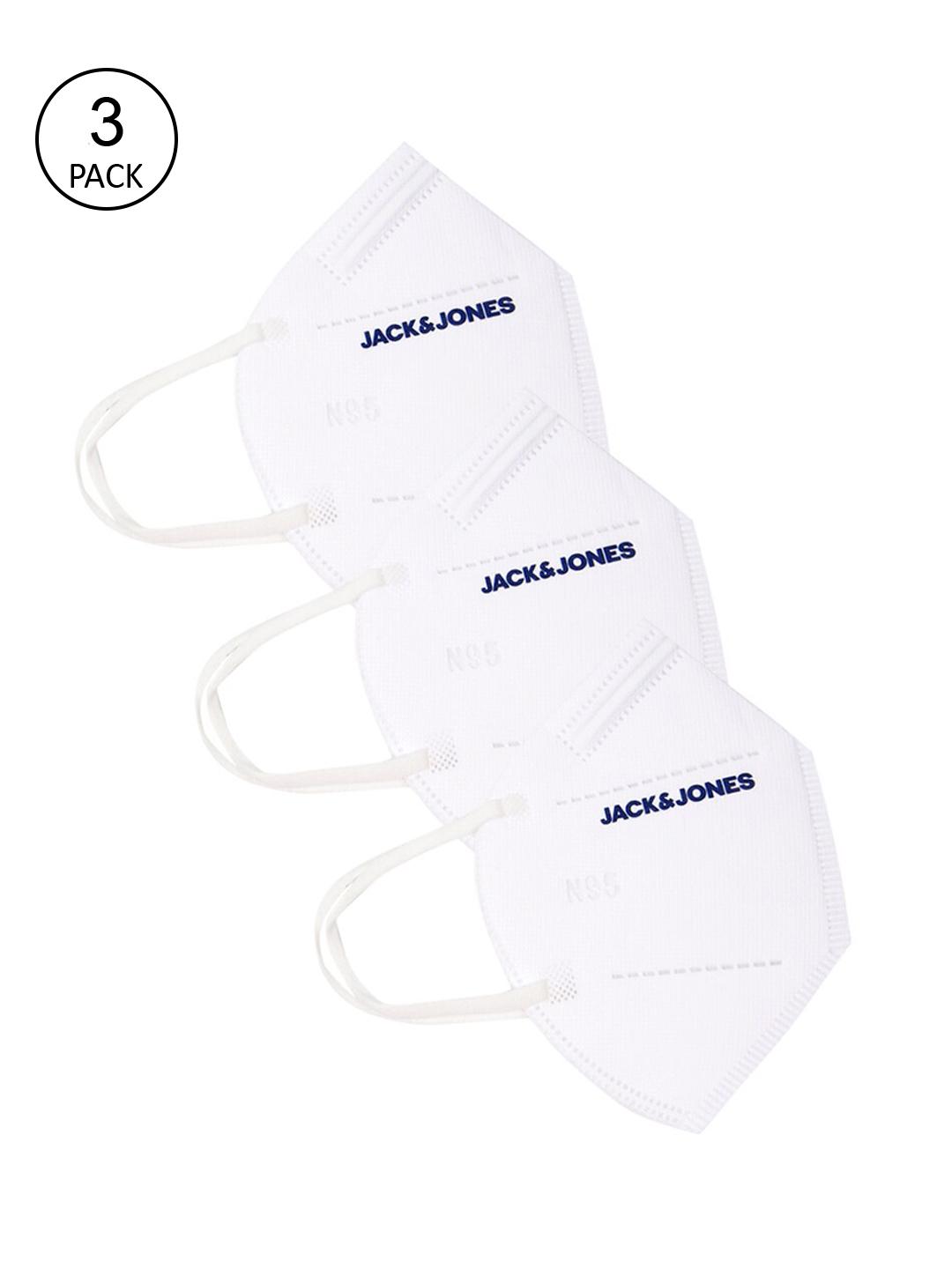 Buy Jack & Jones Pack Of 3 Solid Cotton N95 Mask - Outdoor Masks for ...