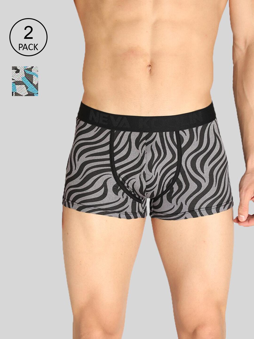 Buy NEVA Men Assorted Pack Of 2 Printed Short Trunk - Trunk for Men 20052476 | Myntra