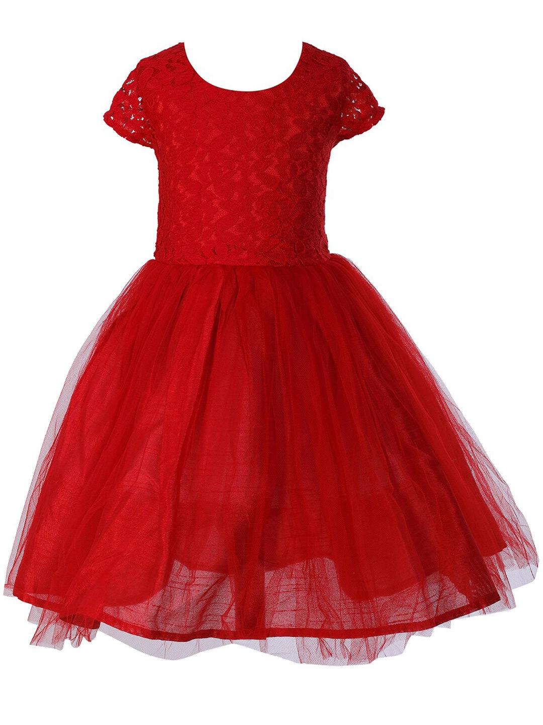 Buy Samsara Couture Red Net Dress - Dresses for Girls 20104956 | Myntra