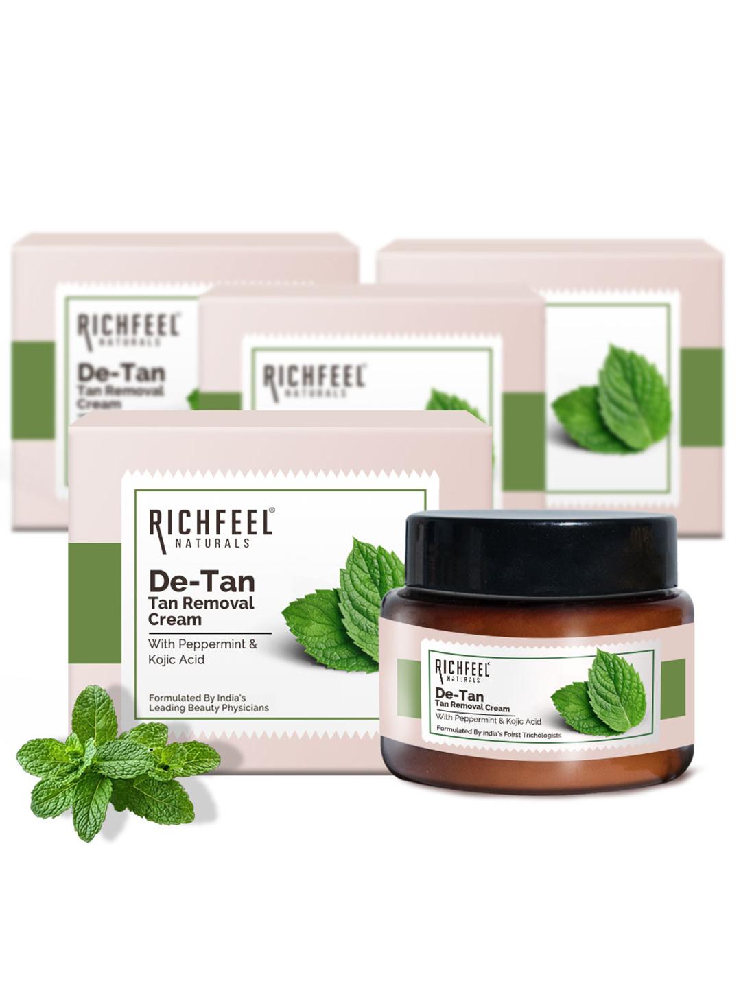 Buy Richfeel Set Of 4 De Tan Face Moisturising Cream - Day Cream for ...