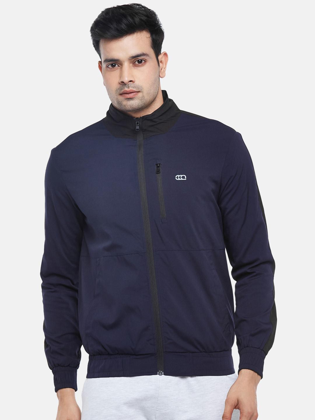 Buy Ajile By Pantaloons Men Navy Blue Solid Bomber Jacket - Jackets for ...