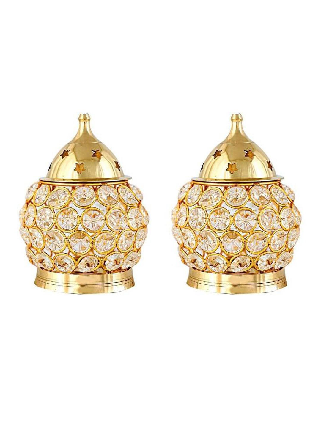 Buy Fashion Bizz Brass 2 Piece Easy To Clean Diwali Diyas - Pooja ...