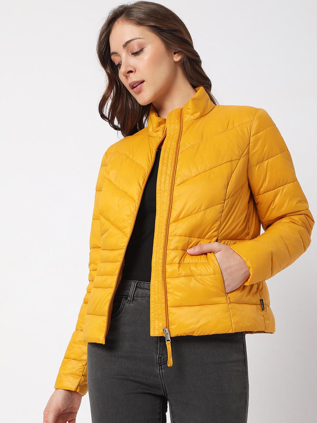 Buy Vero Moda Women Yellow Puffer Jacket - Jackets for Women 20143000 ...