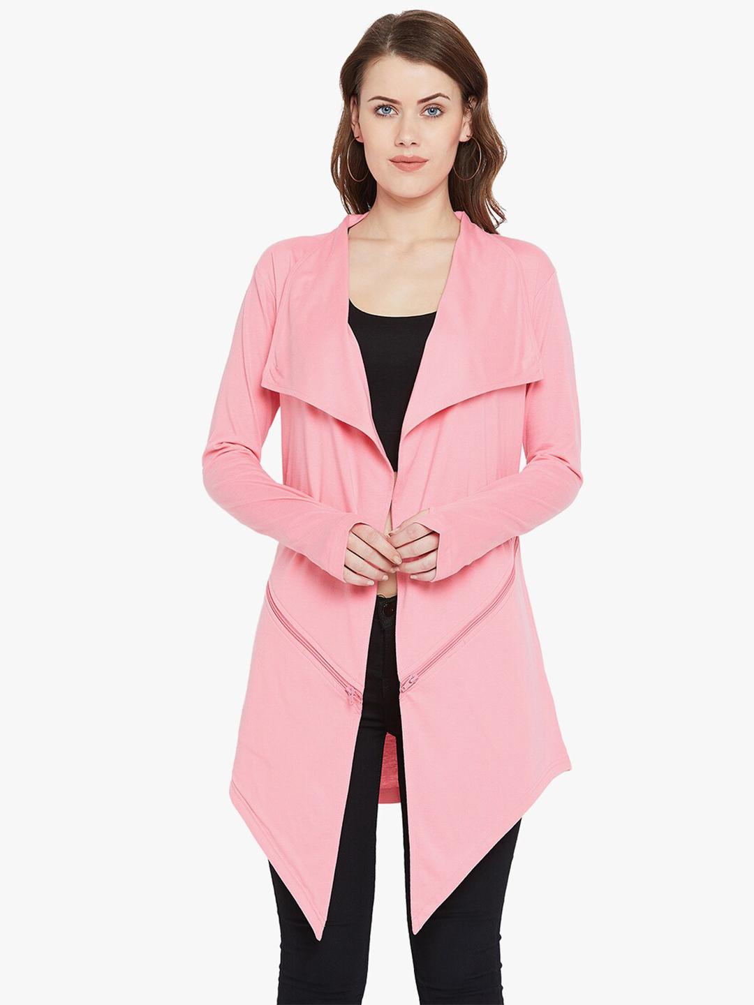 Buy Hypernation Women Pink Solid Shrug - Shrug for Women 20147254 | Myntra