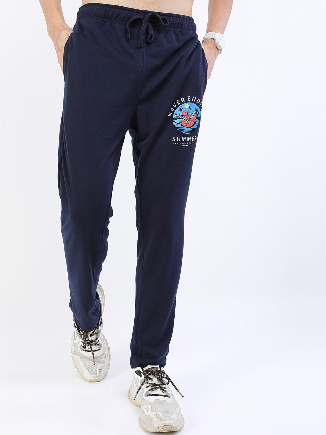 Buy KETCH Men Navy Blue Printed Track Pants - Track Pants for Men ...