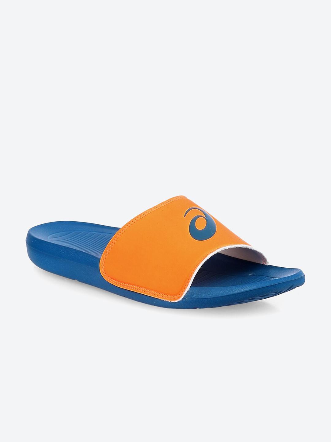 Buy ASICS Unisex Orange Sprl Brand Logo Printed Sliders - Flip Flops ...
