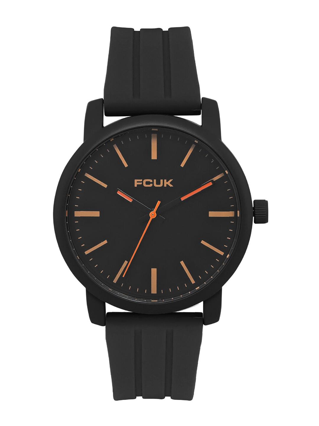 Buy FCUK Men Black Dial & Black Straps Analogue Watch FK0011C - Watches ...