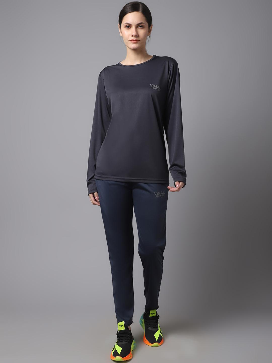 Buy MACK JONNEY JONNEY Women Solid Dry Fit Knitted Tracksuit ...